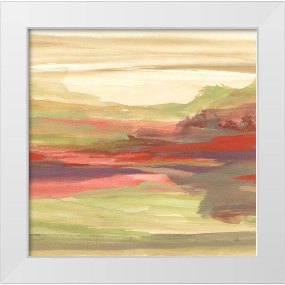 Paschke, Chris 15x15 White Modern Wood Framed Museum Art Print Titled - Distant Fields - Walmart.com