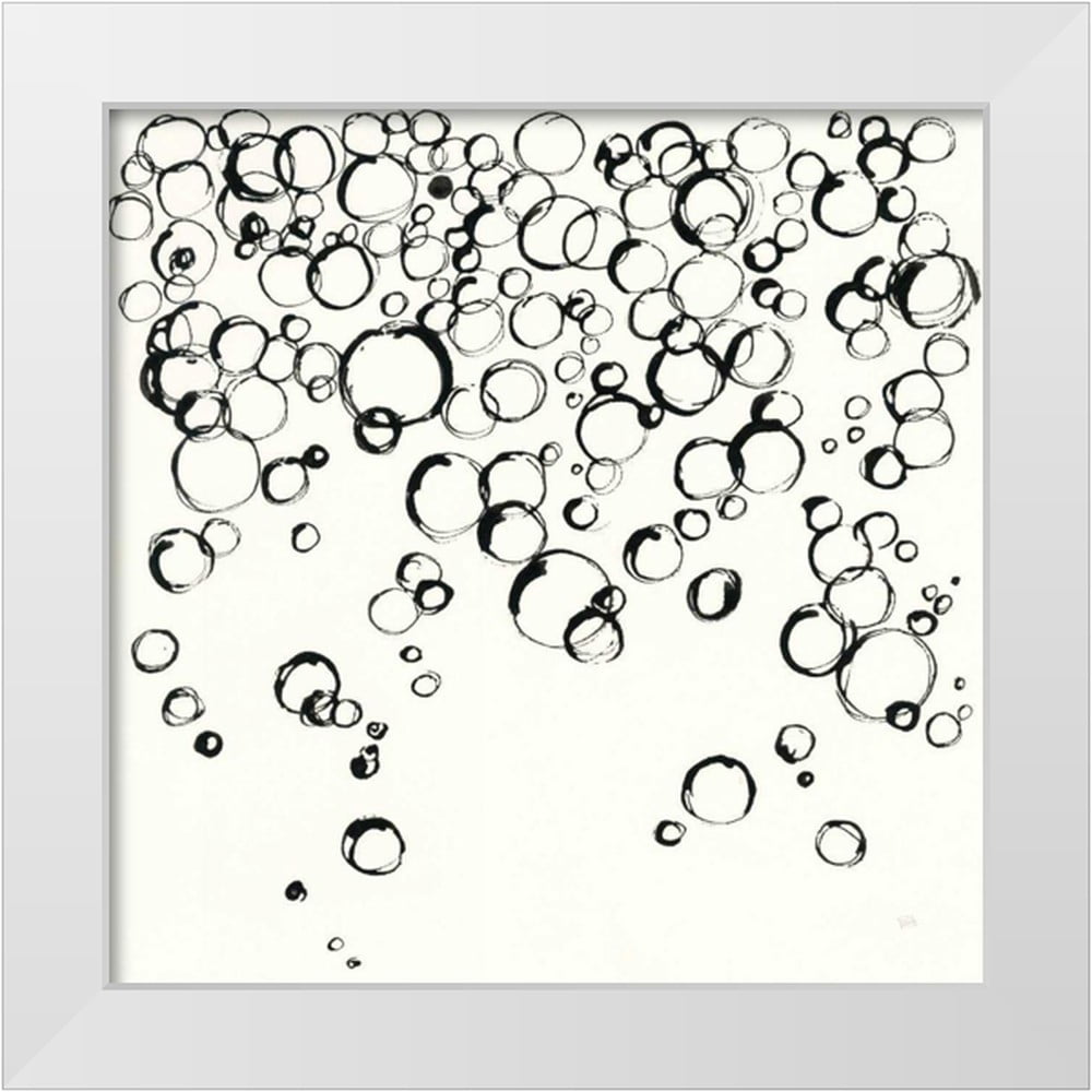 Paschke, Chris 20x20 White Modern Wood Framed Museum Art Print Titled - Bubbles III - Walmart.com