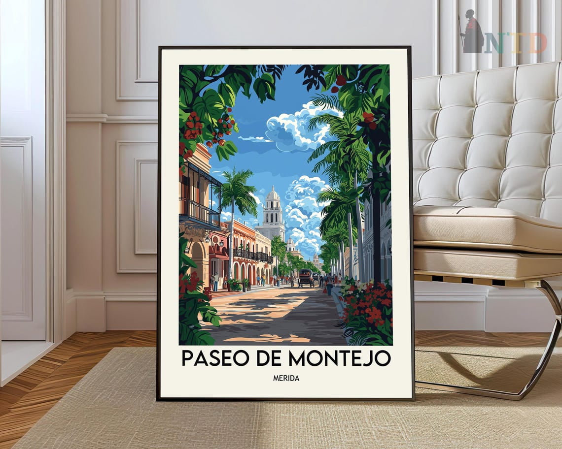 Paseo De Montejo Poster, Paseo De Montejopaseo De Montejo Print, Paseo ...