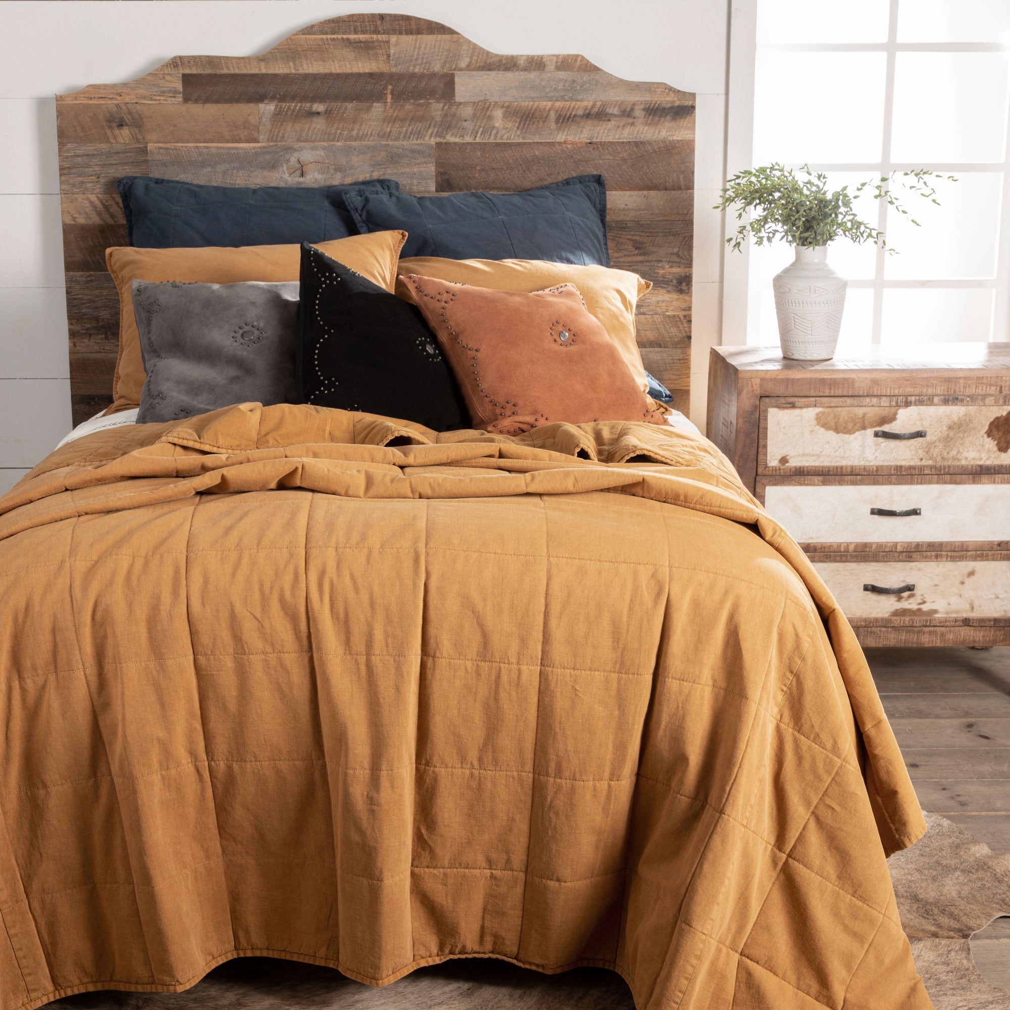 HiEnd Accents Stonewashed Cotton Canvas Coverlet Classic Chic Casual ...