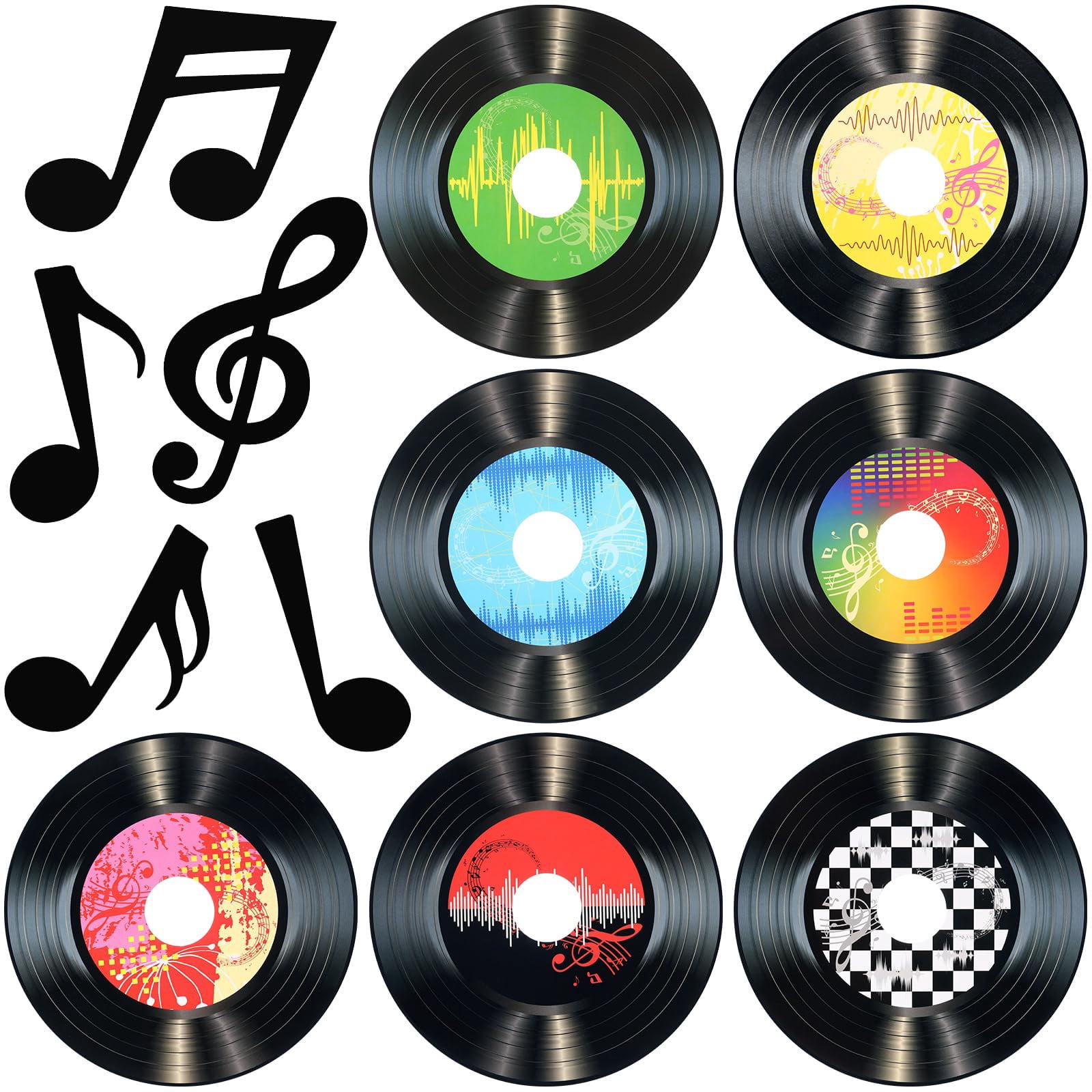 Pasimy 39 Pcs Music Party Decorations BSL1 Musical Notes Bulletin Board ...