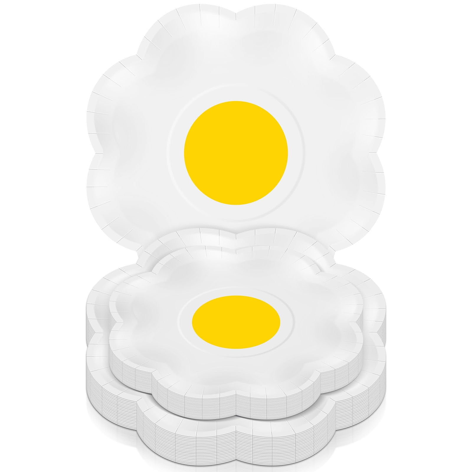 Pasimy 64 Pcs Daisy Party Plates AFN1Groovy Daisy Paper Plates Set 9 ...
