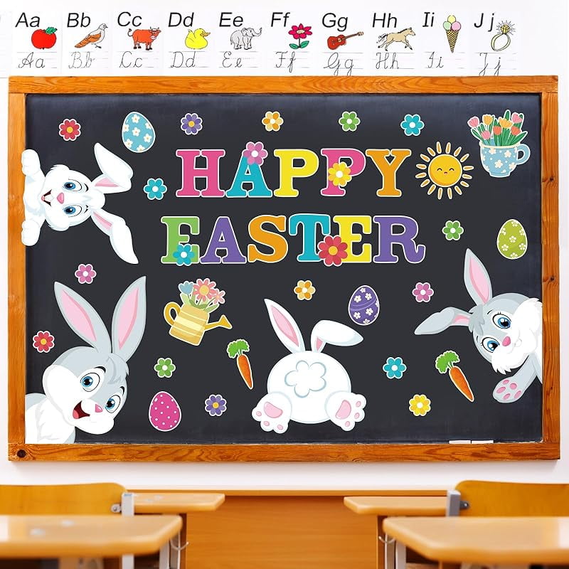 Pasimy Easter Bulletin Board Decorations Set Christian Easter Classroom ...