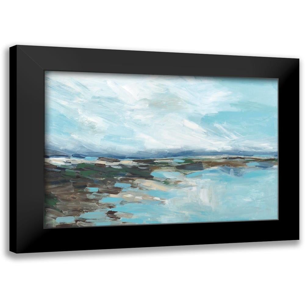 Pasion, Wani 24x18 Black Modern Framed Museum Art Print Titled - Somewhere On The Beach ...