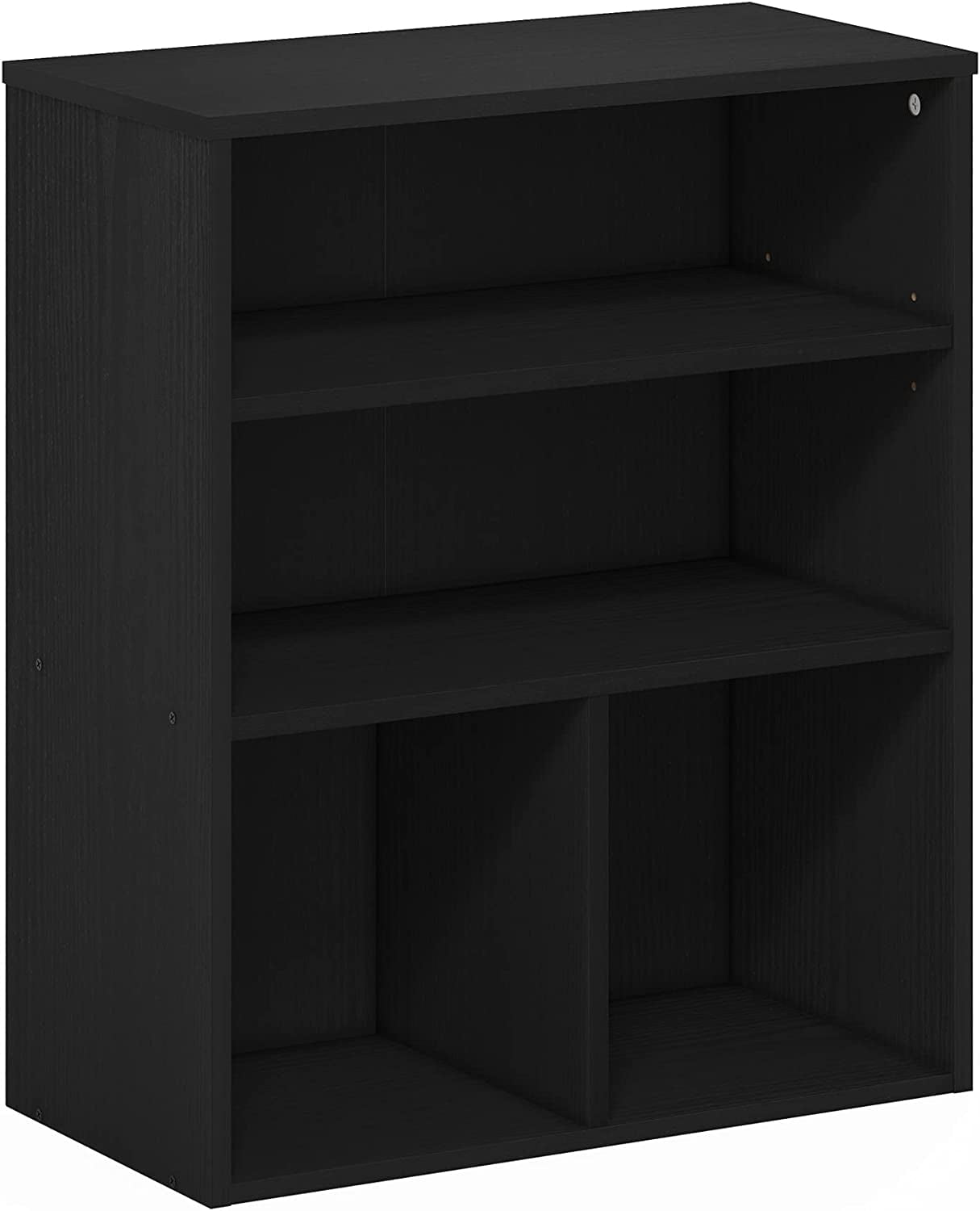 Pasir 3 Tier Display Bookcase, Black Oak - Walmart.com