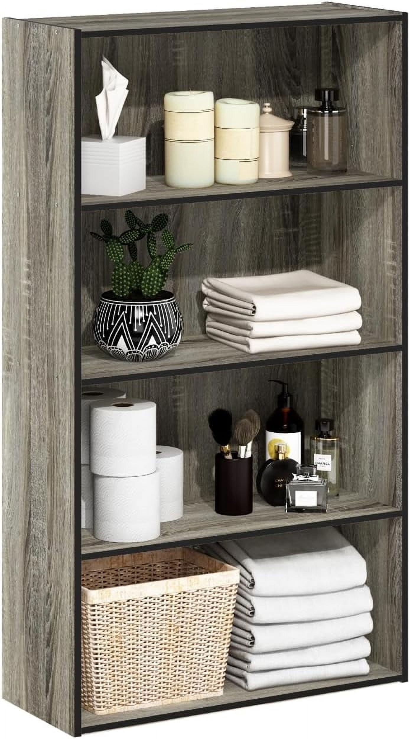 Pasir 3-Tier Open Shelf Bookcase, Columbia Walnut - Walmart.com