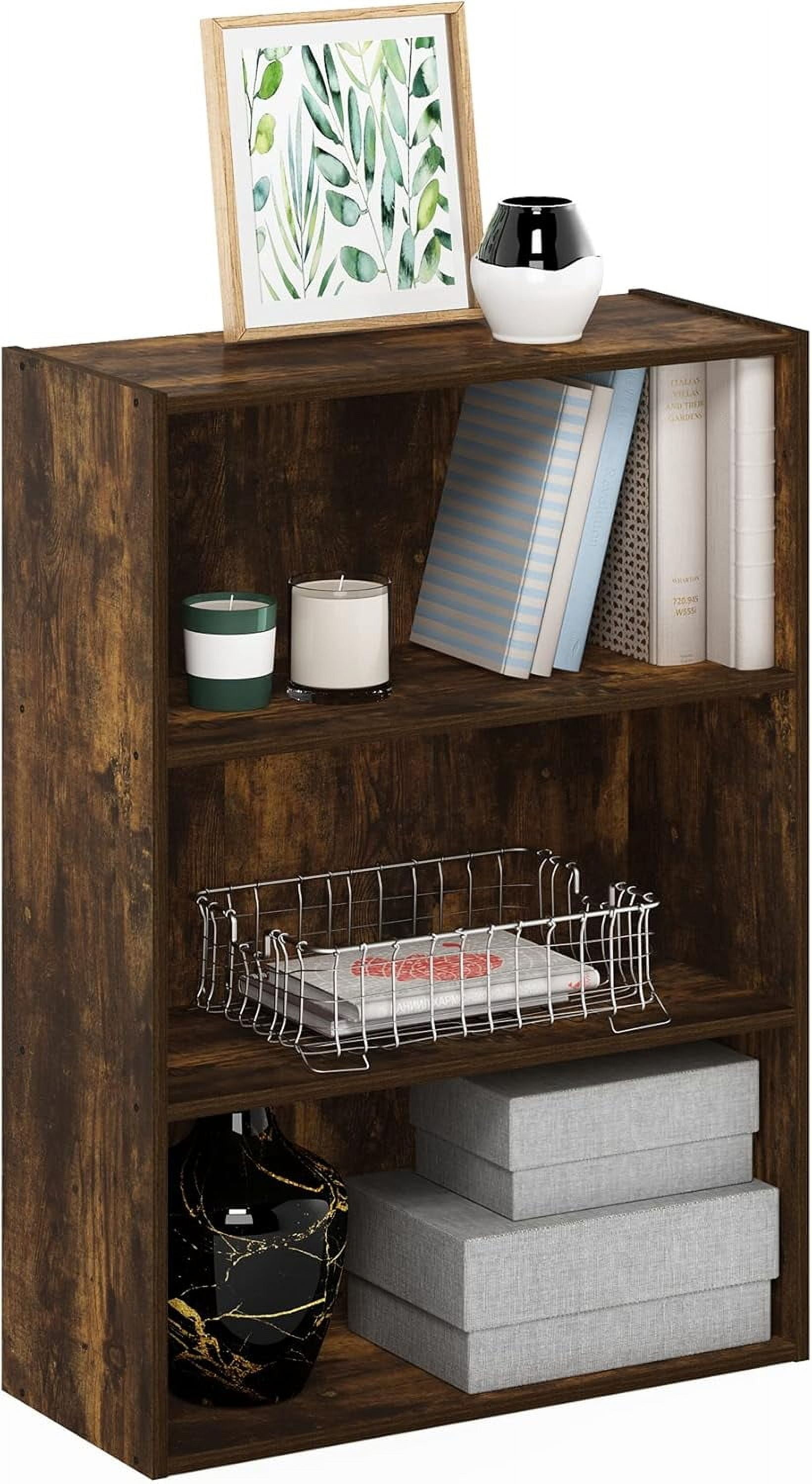 Pasir 3-Tier Open Shelf Bookcase, Plain White - Walmart.com