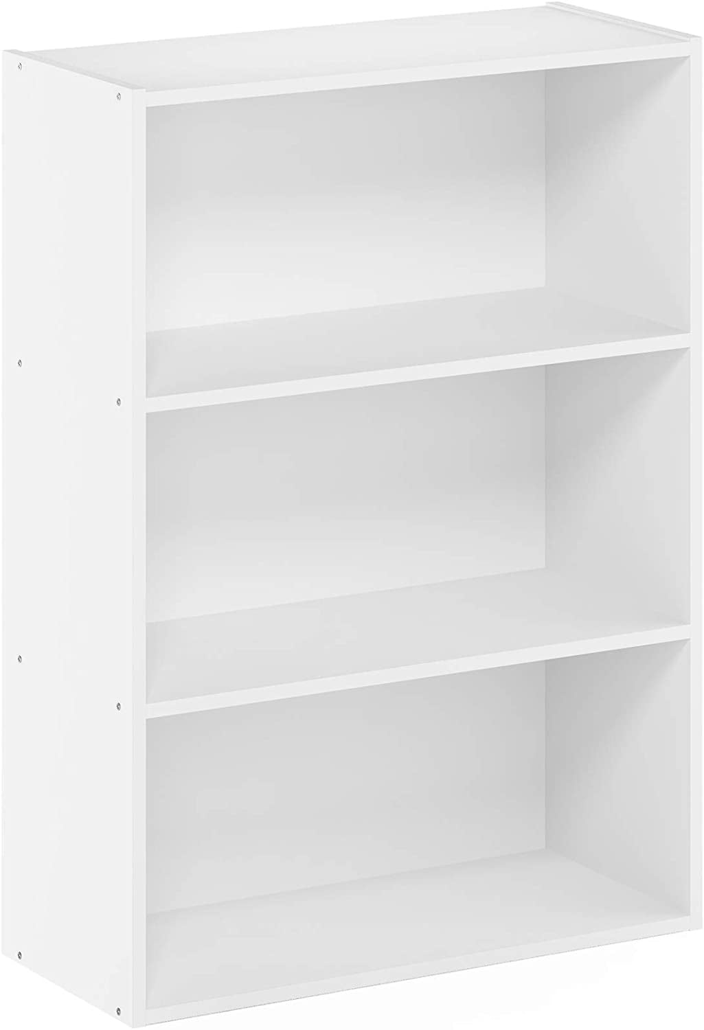 Pasir 3-Tier Open Shelf Bookcase, Plain White - Walmart.com