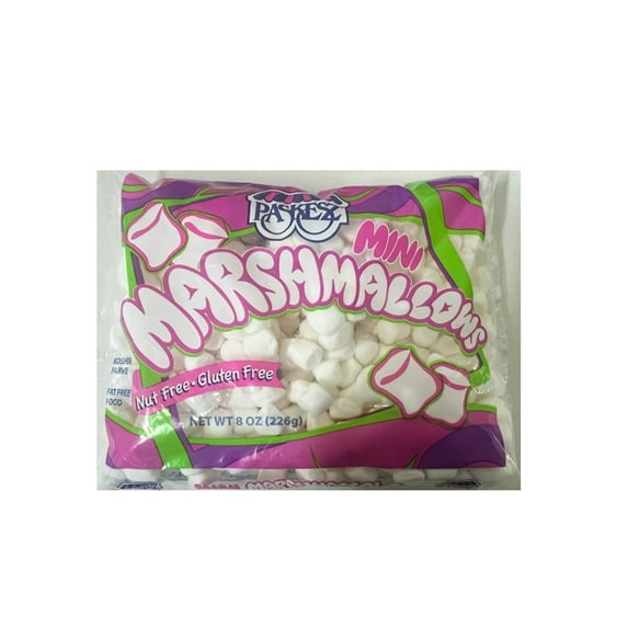 Paskesz Mini Marshmallows 8 oz, Small Soft Marshmallows for Snacking ...