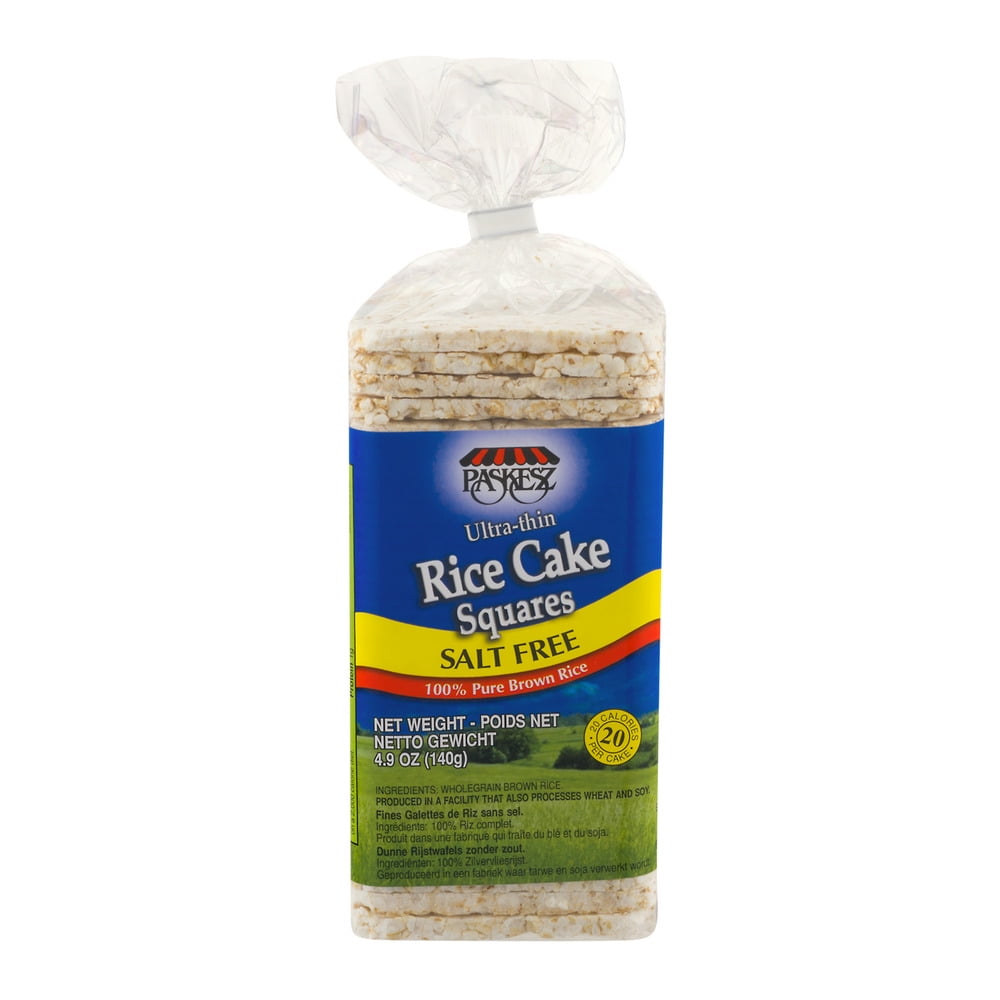 Paskesz Ultra-Thin Rice Cake Squares Salt Free, 4.9 OZ - Walmart.com