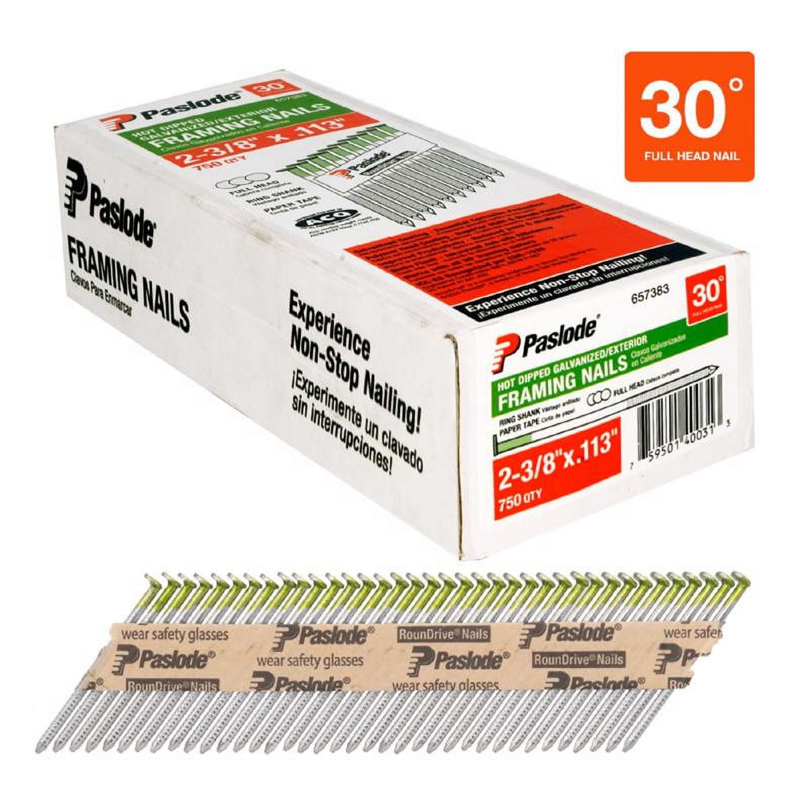 Paslode 2-3/8 in. Framing Hot-Dipped Galvanized Steel Nail Full Round Head - Walmart.com
