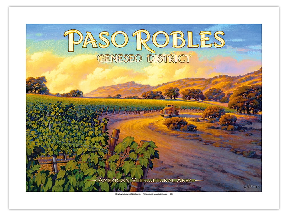 Paso Robles - Geneseo District - California Vineyards Wine Country Art ...