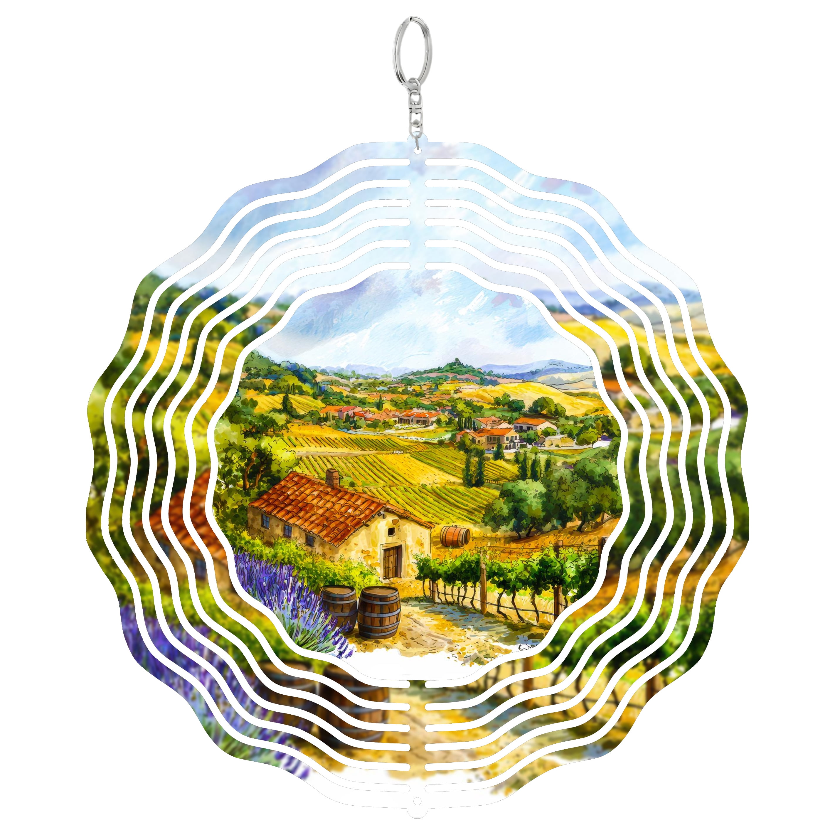 Paso Robles Wine Country 3D Wind Spinner Stainless Steel Kinetic Art ...