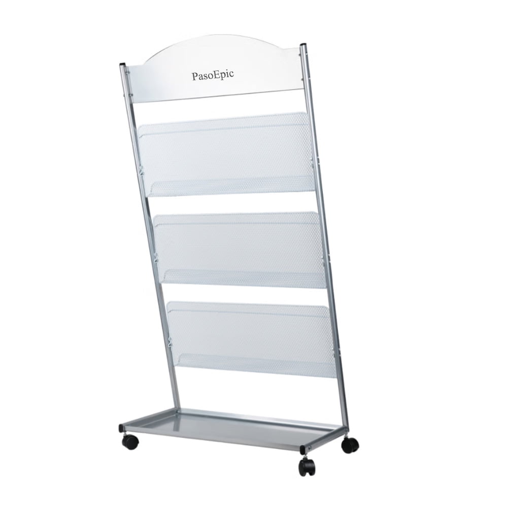 PasoEpic Display racks, Floor-Standing Magazine Rack 3 Layer with ...