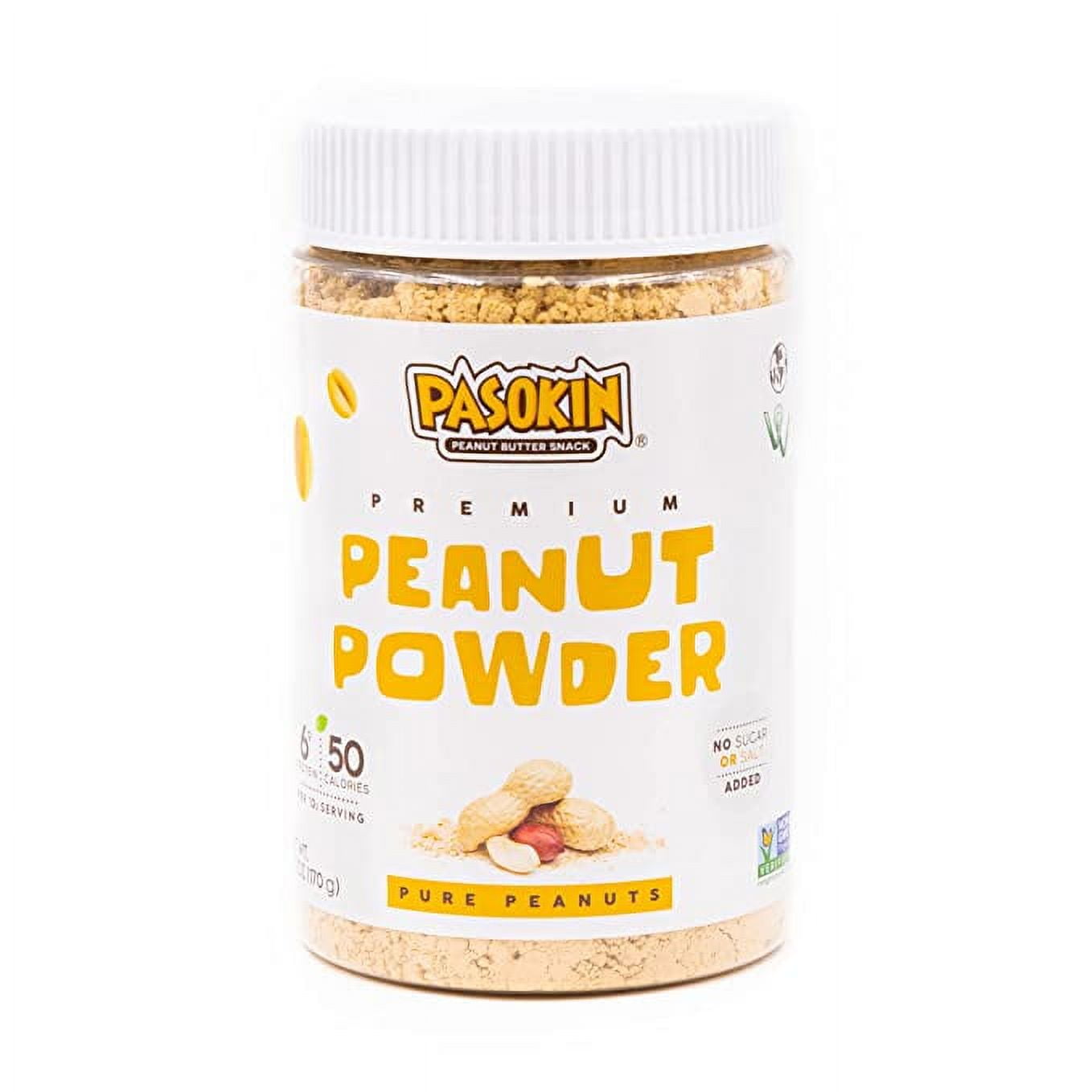 Pasokin Powdered Peanut Butter, Plant Protein, Keto, 6oz - Walmart.com
