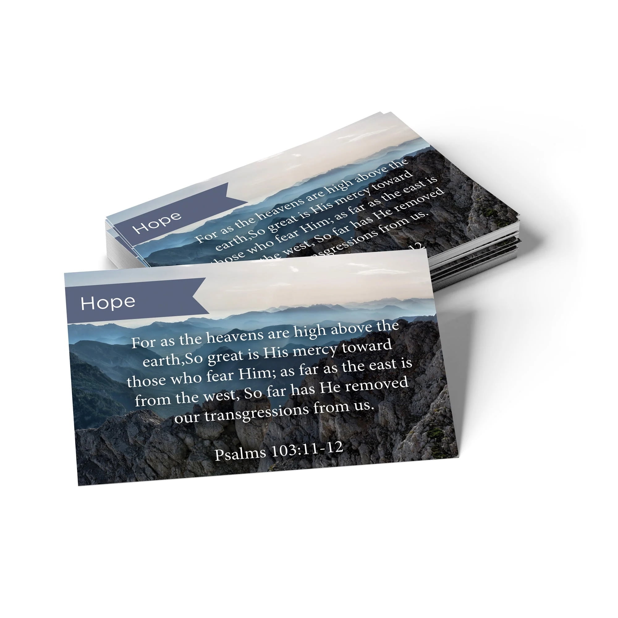 Pass Along Scripture Cards, Hope, Psalms 103:11-12, Pack 25 - Walmart.com