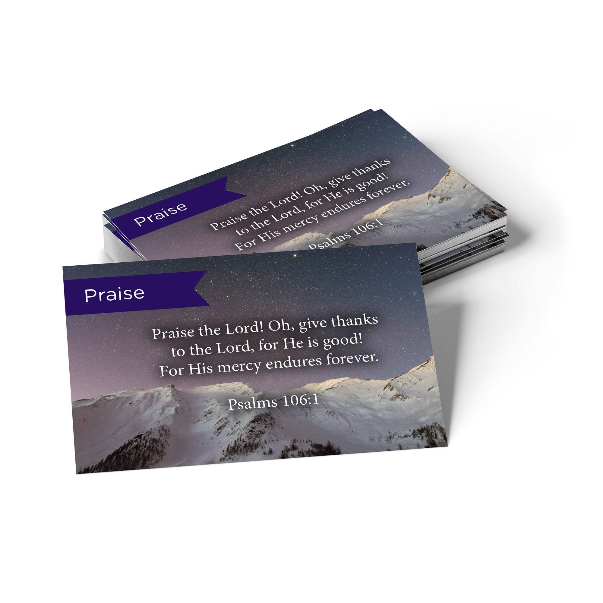Pass Along Scripture Cards, Praise, Psalms 106:1, Pack 25 - Walmart.com