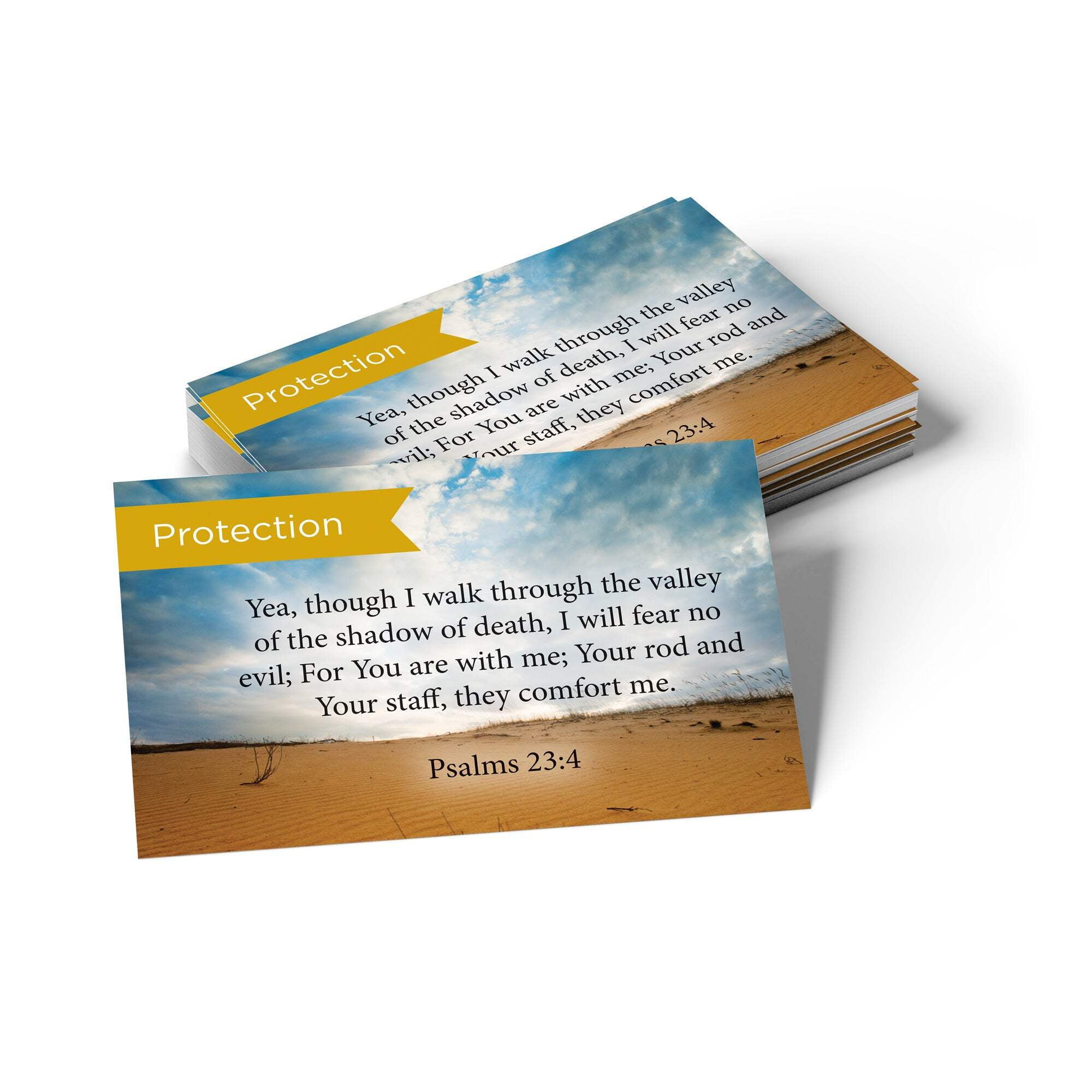 Pass Along Scripture Cards, Protection, Psalms 23:4, Pack 25 - Walmart.com