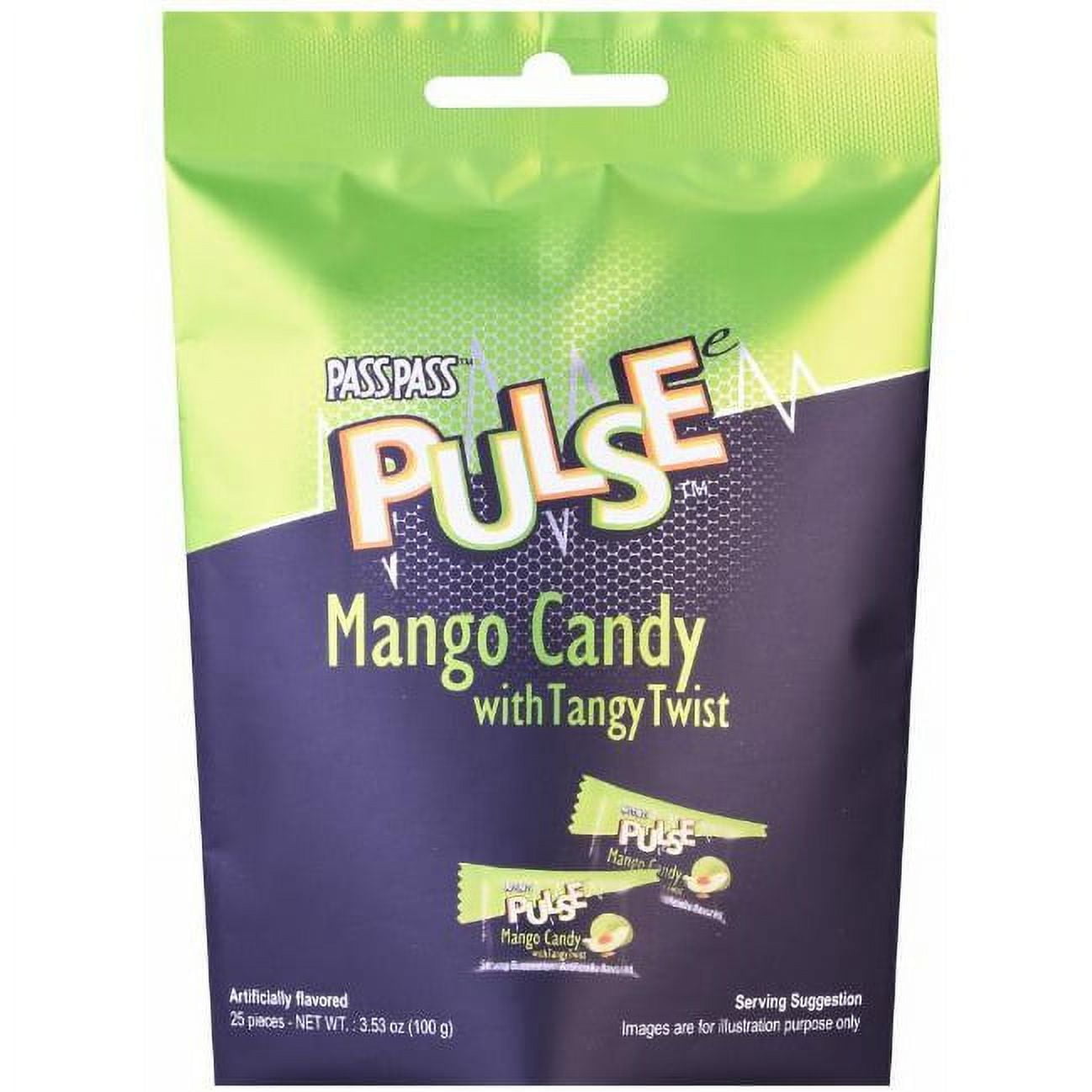 Pass Pass Pulse Kacha Aam Mango Candy 25 Pc - 100 Gm (3.5 Oz) - Walmart.com