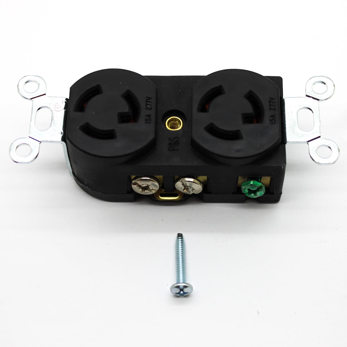 Pass & Seymore Legrand 4750 15A 277V 10-14AWG Duplex Turnlok Receptacle ...