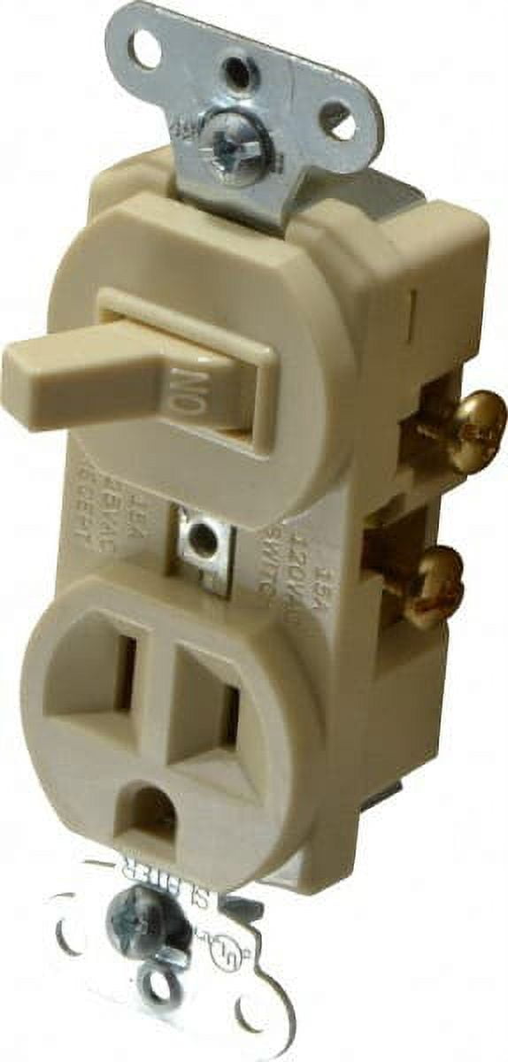 Pass & Seymour 1 Pole, 120/125 Volt, 15 Amp, 1 Outlet, Flush Mounted ...