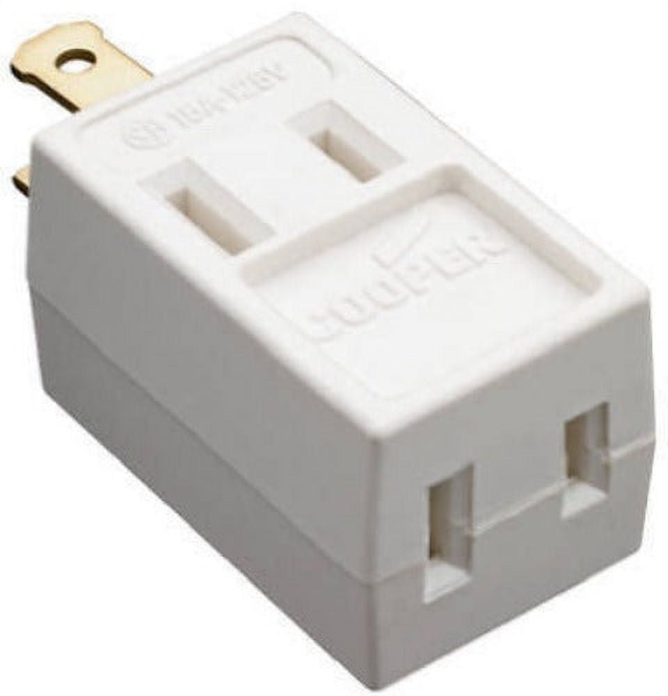 Pass & Seymour 4400WCC10 15A 125V White Polarized 3-Way Vinyl Cube Tap ...