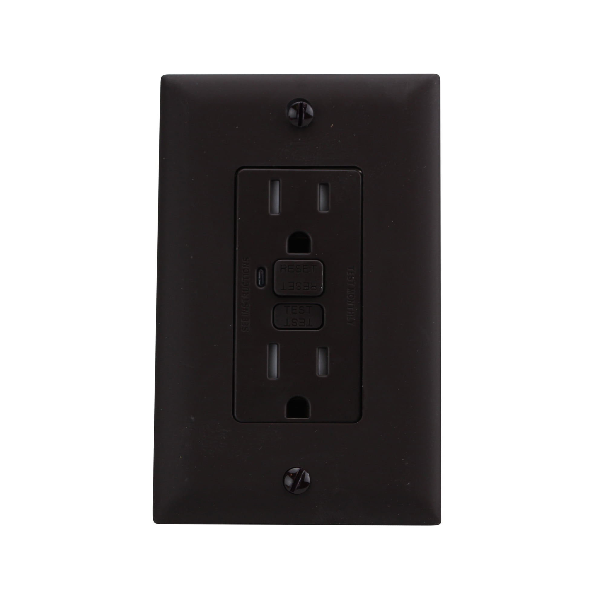 Pass & Seymour Brown Lighted Tamper Resistant GFCI Receptacle Outlet ...