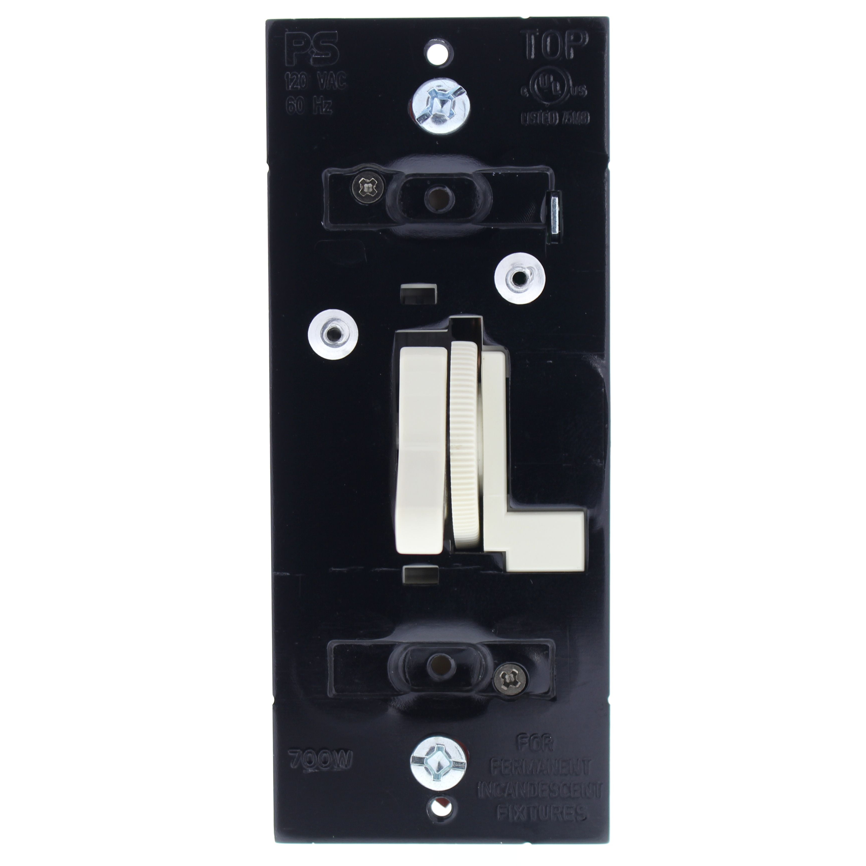 P&S Lt Almond Preset Toggle Dimmer Switch Wall Control 700W 120VAC ...