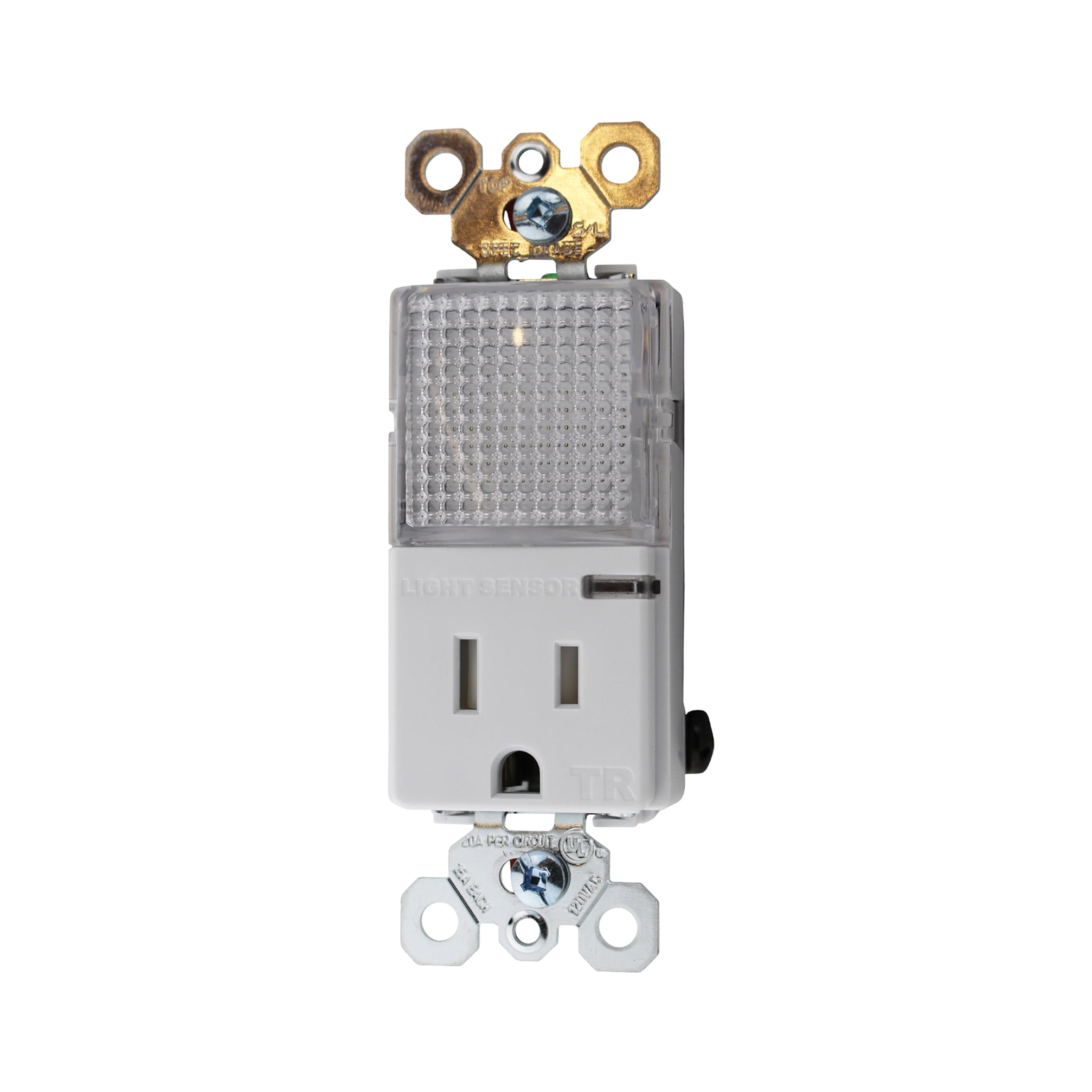 Pass & Seymour TM8HWLTRWCC Tamper-Resistant Outlet/Nightlight, White ...