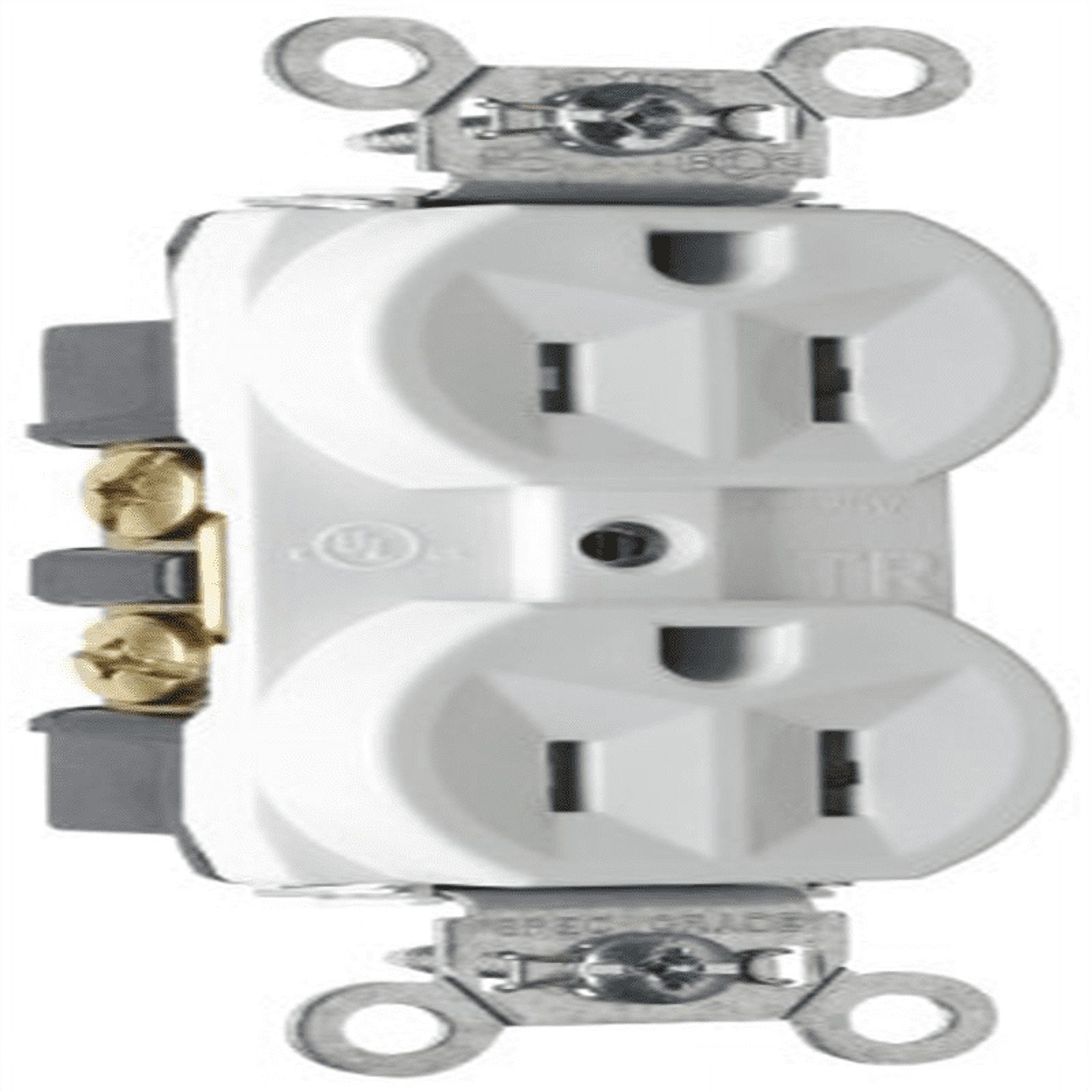 Pass & Seymour TR5262WCP6 Tamper Resistant Duplex Receptacle, Back and ...