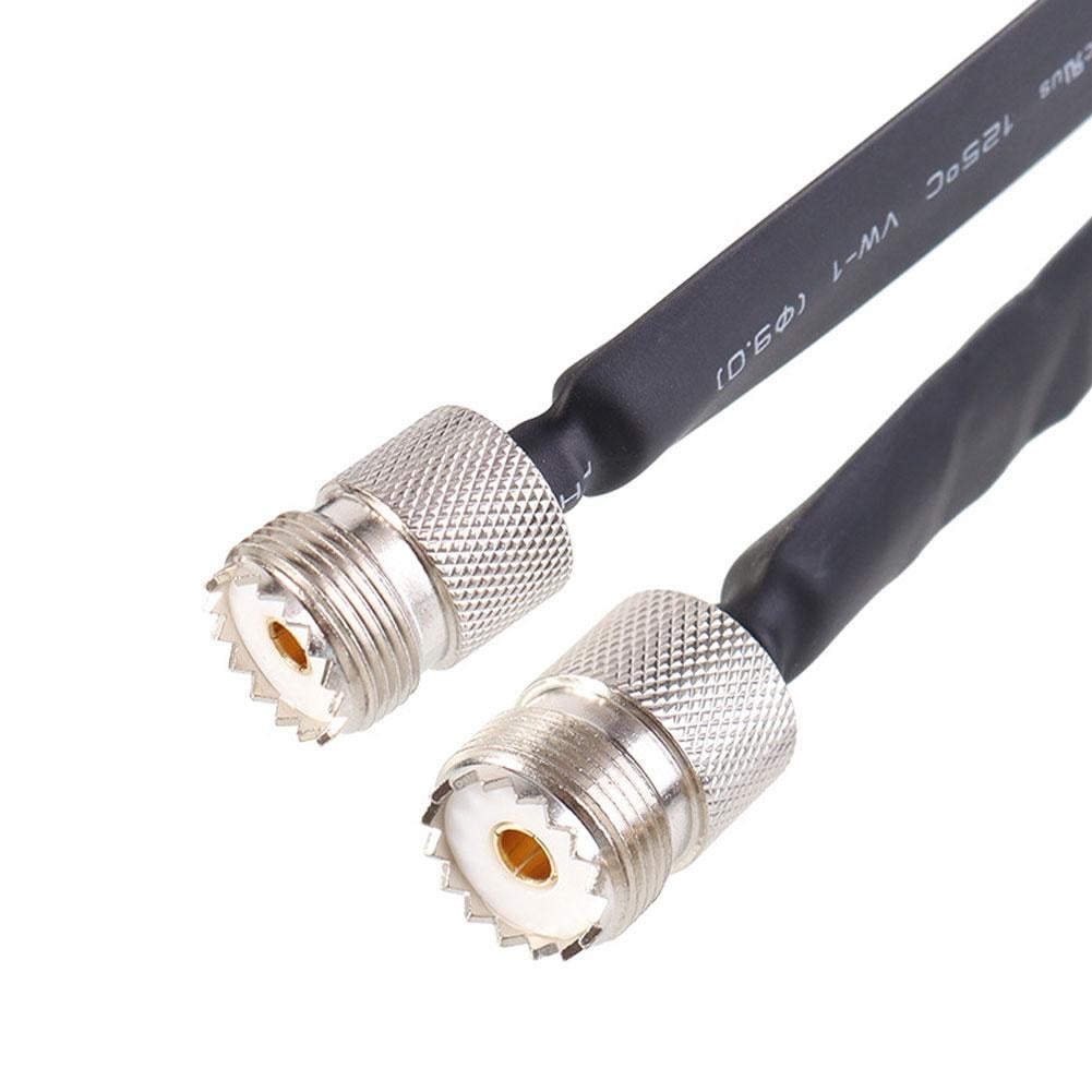 Pass Through Flat Coaxial Cable UHF Female to UHF Female Femal to ...