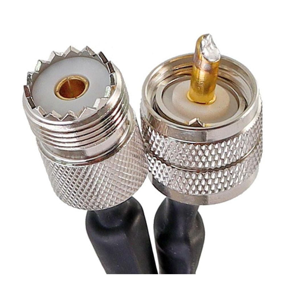 Pass Through Flat Coaxial Cable UHF Female to UHF Female UHF to & Male ...