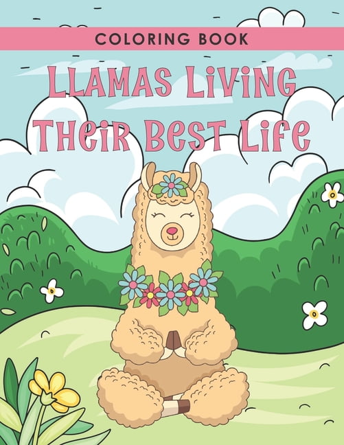 Pass the Time Activity Books: Llamas Living Their Best Life Coloring ...