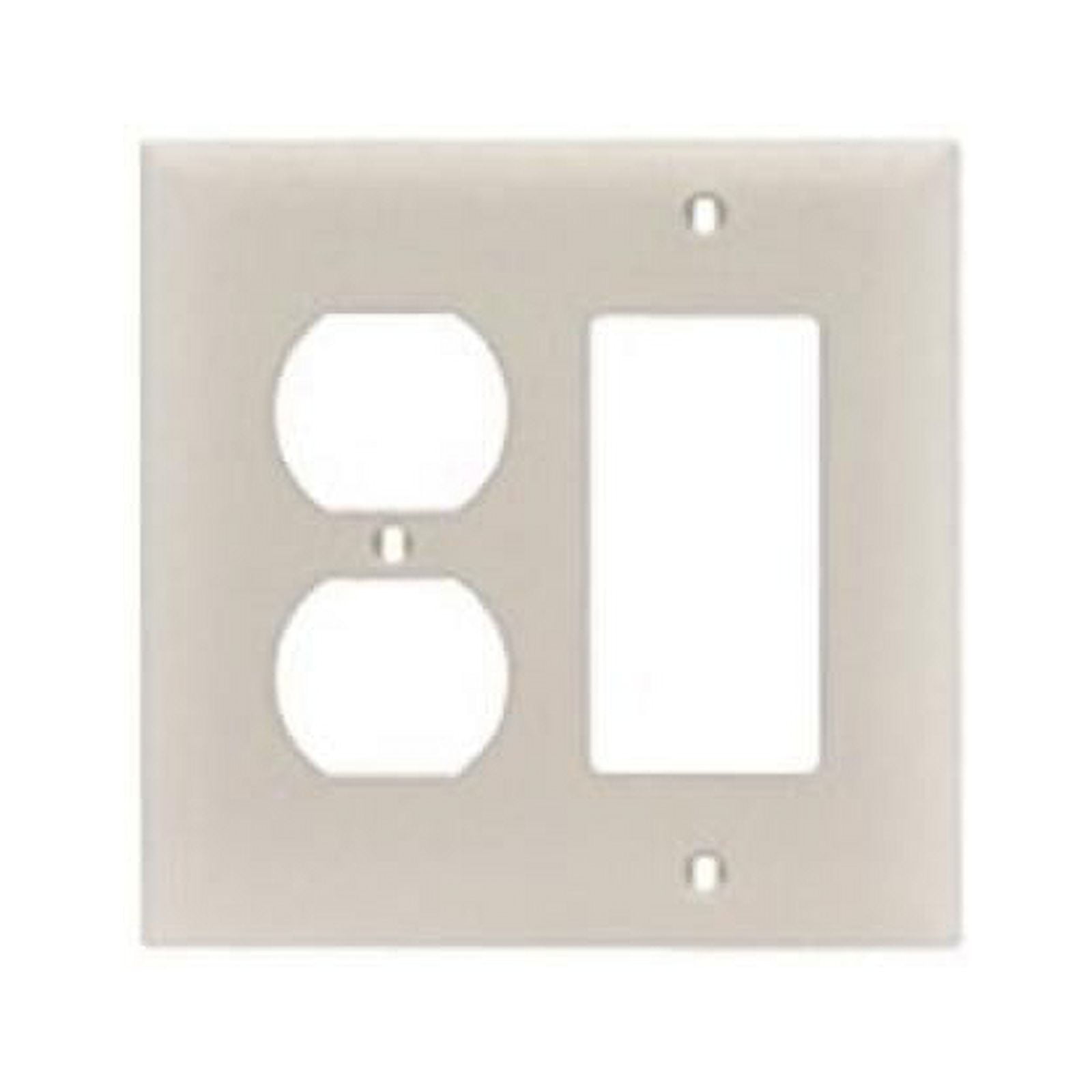 Pass and Seymour Light Almond Combination Two Gang 1-Duplex Receptacle ...