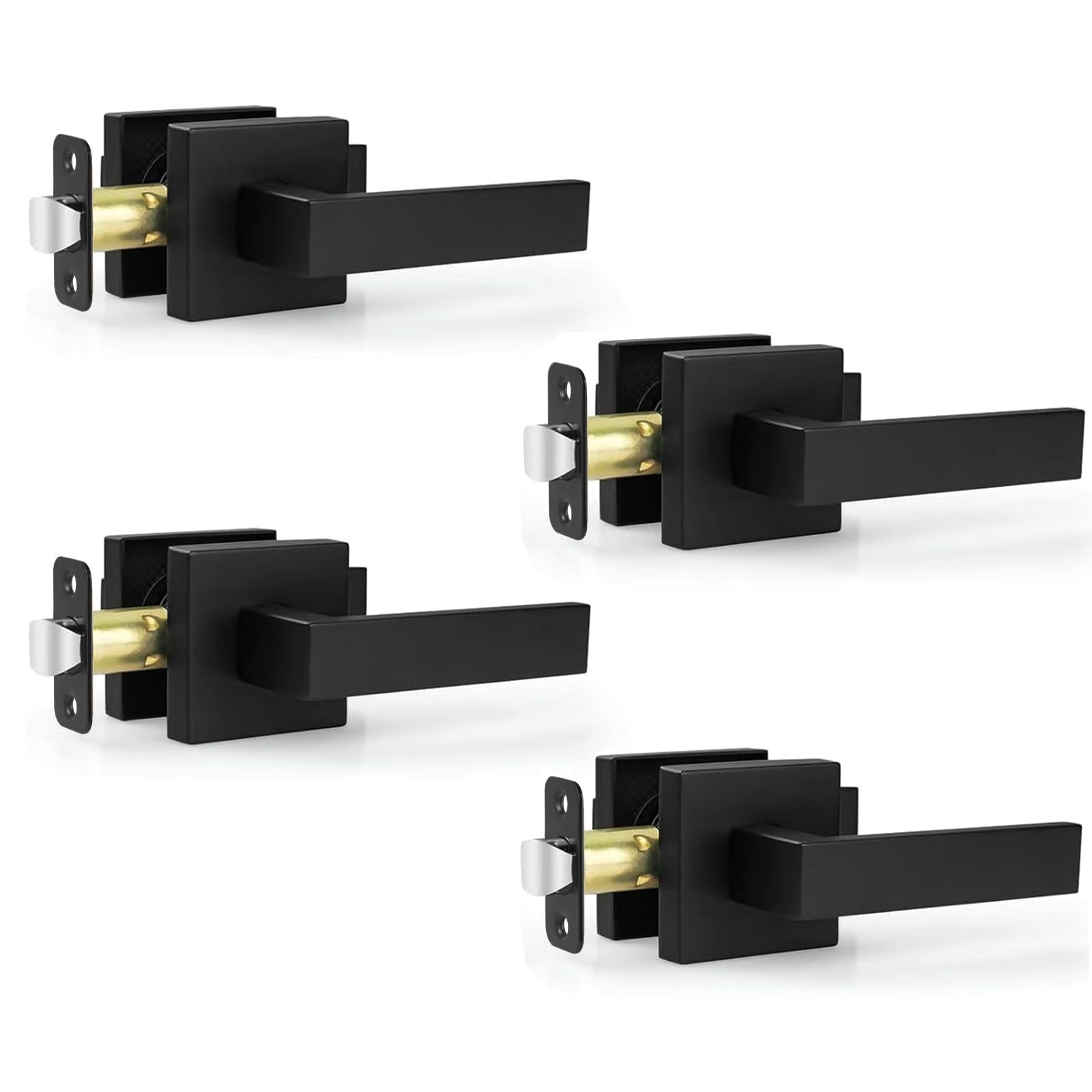 Passage 4 Pack Door Knob Handles Interior Levers - Walmart.com
