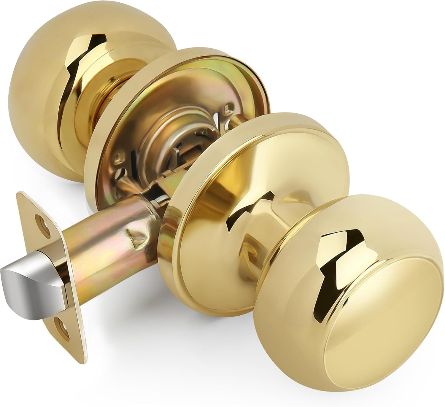 Passage Door Knob, Flat Ball Interior Door Knob Without Keys, Round ...