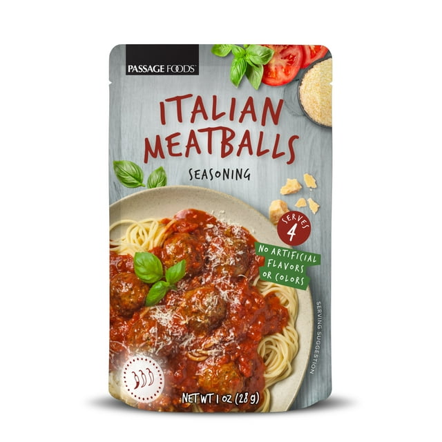 Passage Foods Italian Meatball Seasoning Mix, 1 oz - Walmart.com