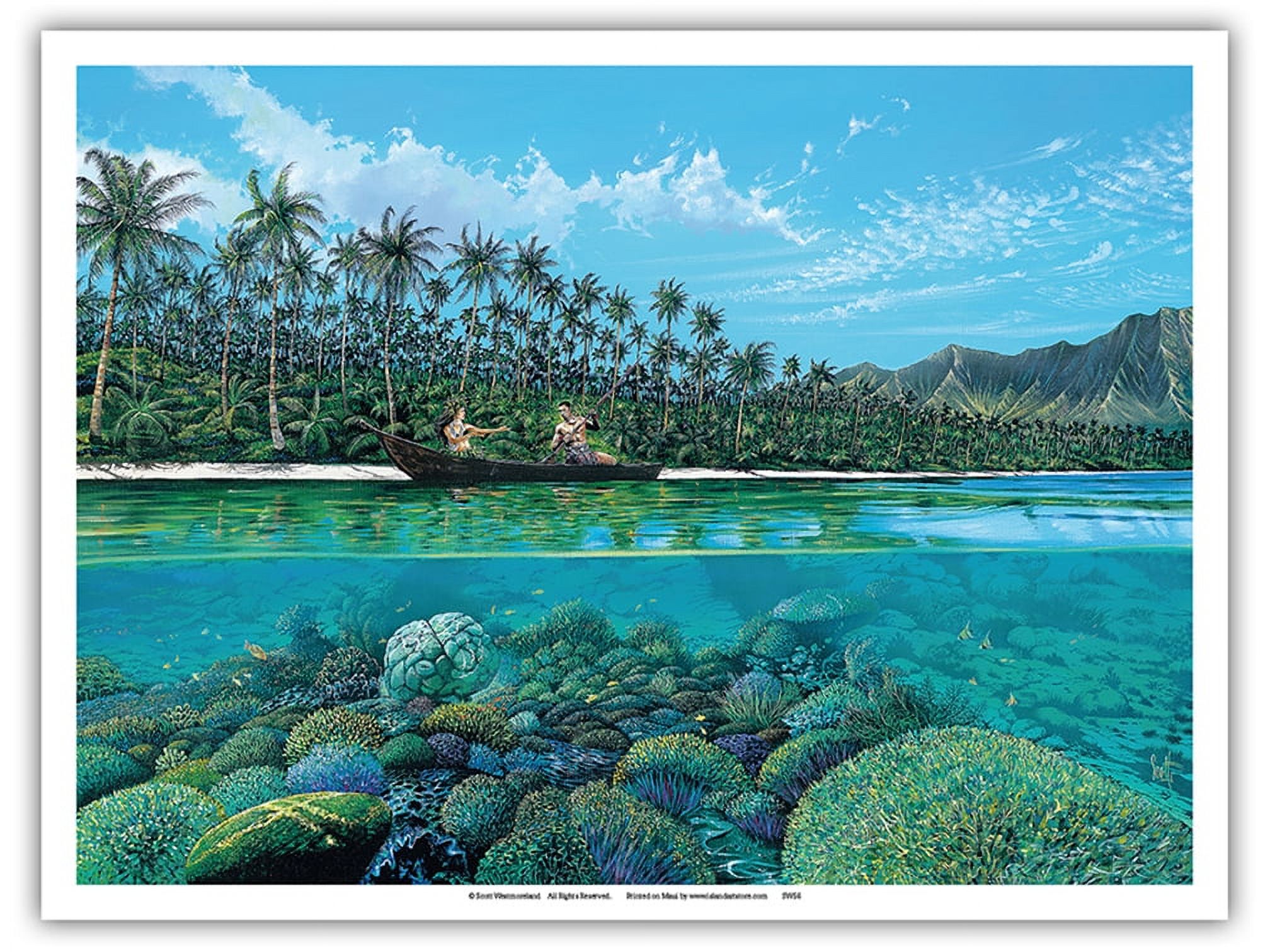 Passage - Hawaiian Paradise Kayaking - From an Original Color Painting ...