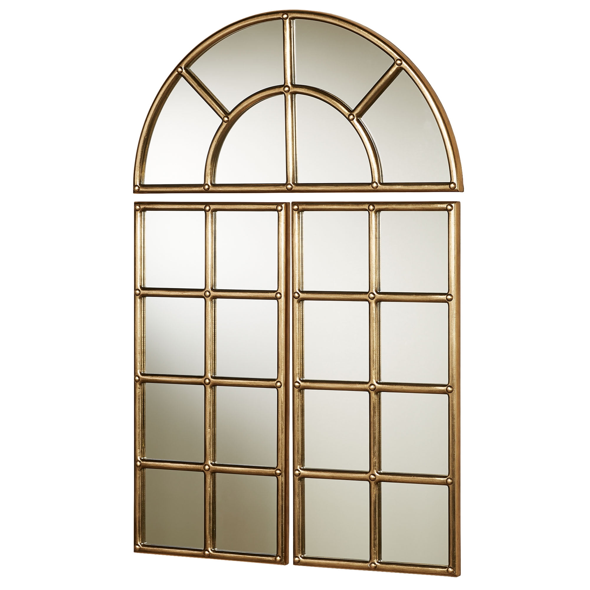 Passage Wall Mirror Set Aged Gold Set of 3 - Walmart.com