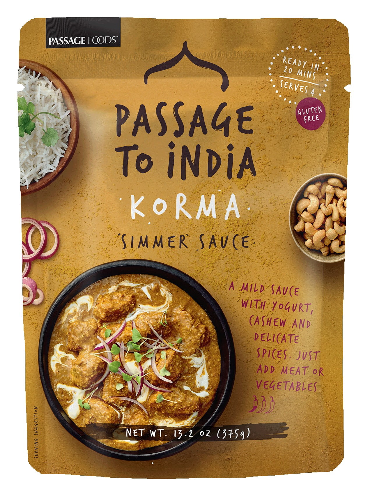 Passage to India Korma Simmer Sauce, 13.2 oz, Authentic Flavor by ...