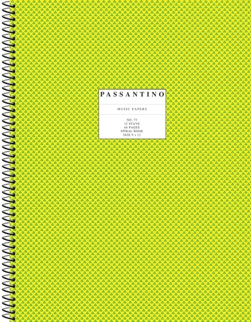 Passantino Manuscript Papers 75. Spiral Book: 12-Stave: Passantino ...