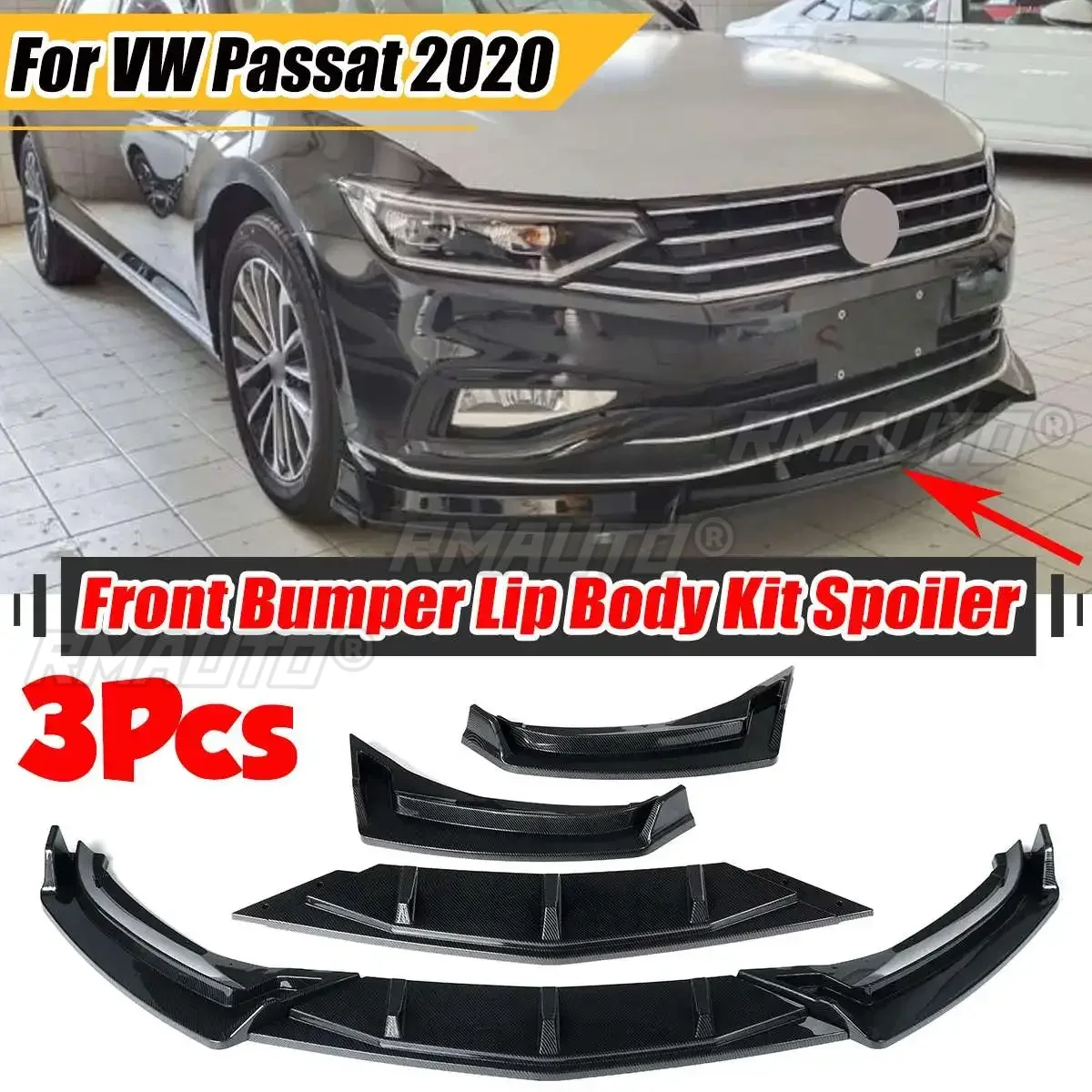 Passat Lip High Quality Front Bumper Lip Spoiler Bumper Deflector Lips ...