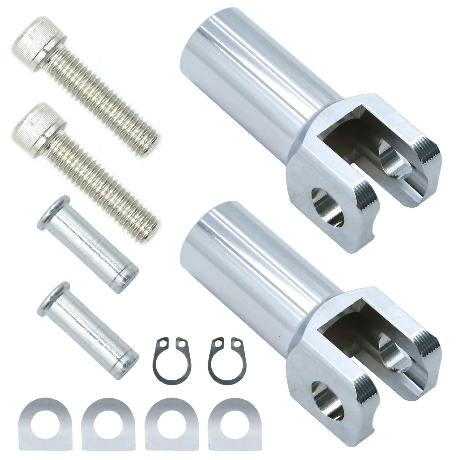Passenger Foot Peg Supports Mounts Clevis Kit, Chrome Mounting Clevis ...