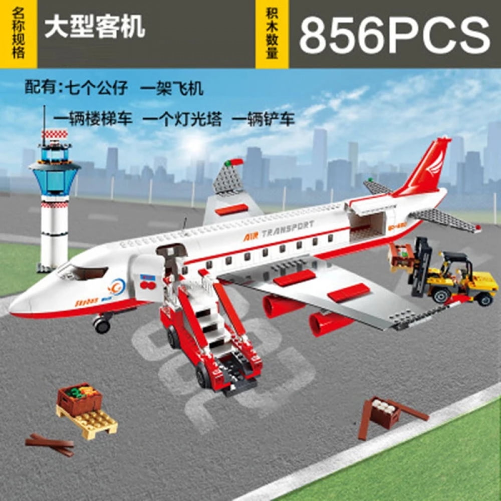 Passenger Plane Flight Sets Model Building Blocks City Airplane Bricks ...