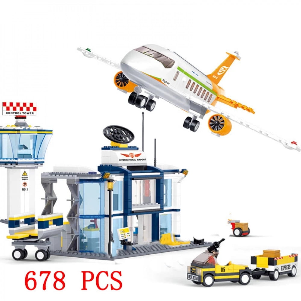 Passenger Plane Flight Sets Model Building Blocks City Airplane Bricks ...