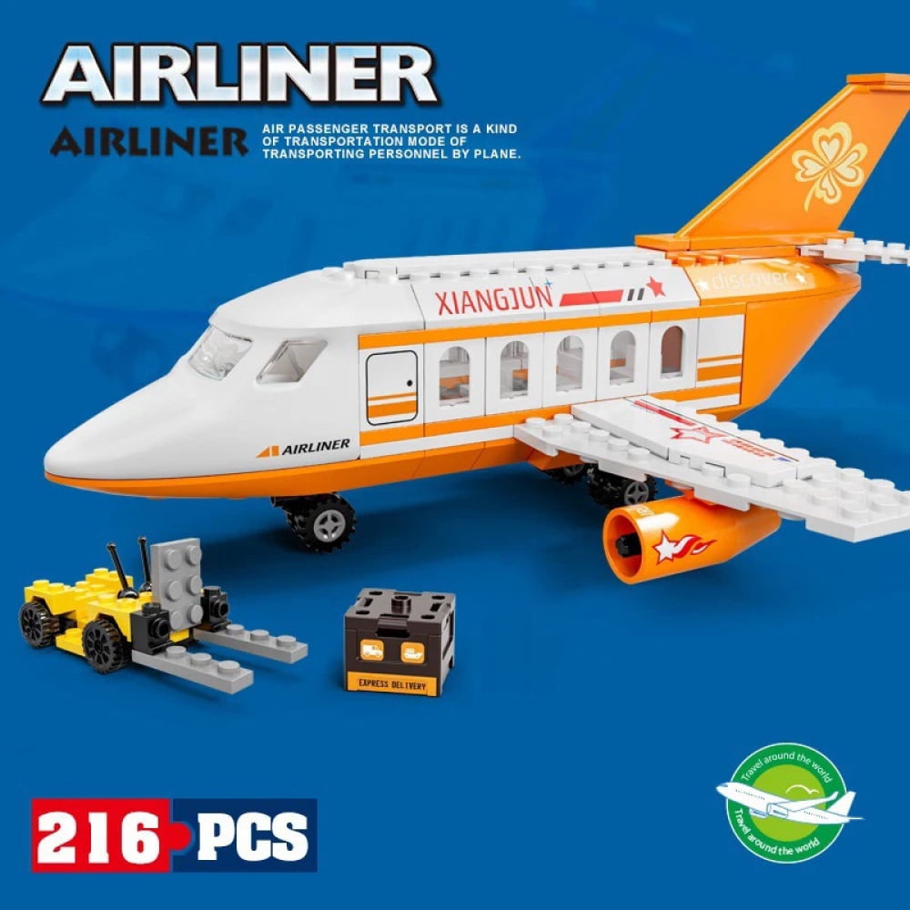 Passenger Plane Flight Sets Model Building Blocks City Airplane Bricks ...
