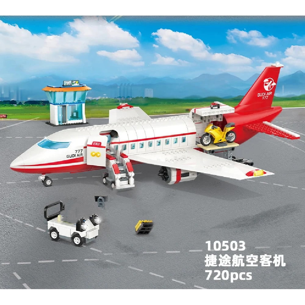 Passenger Plane Flight Sets Model Building Blocks City Airplane Bricks ...