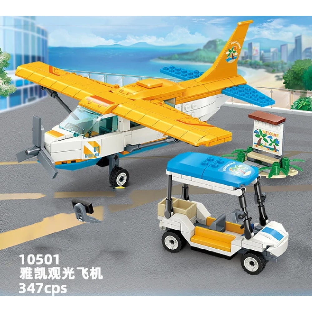Passenger Plane Flight Sets Model Building Blocks City Airplane Bricks ...