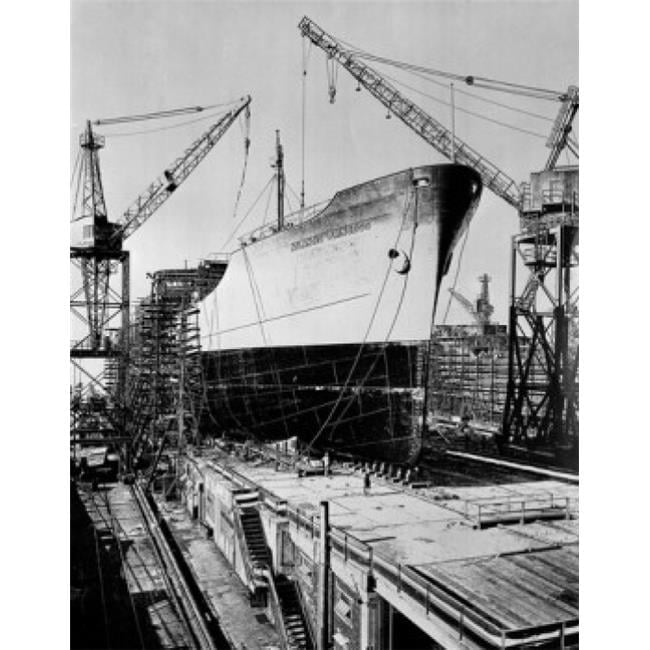 Passenger Ship in a Shipyard Poster Print - 18 x 24 in. - Walmart.com