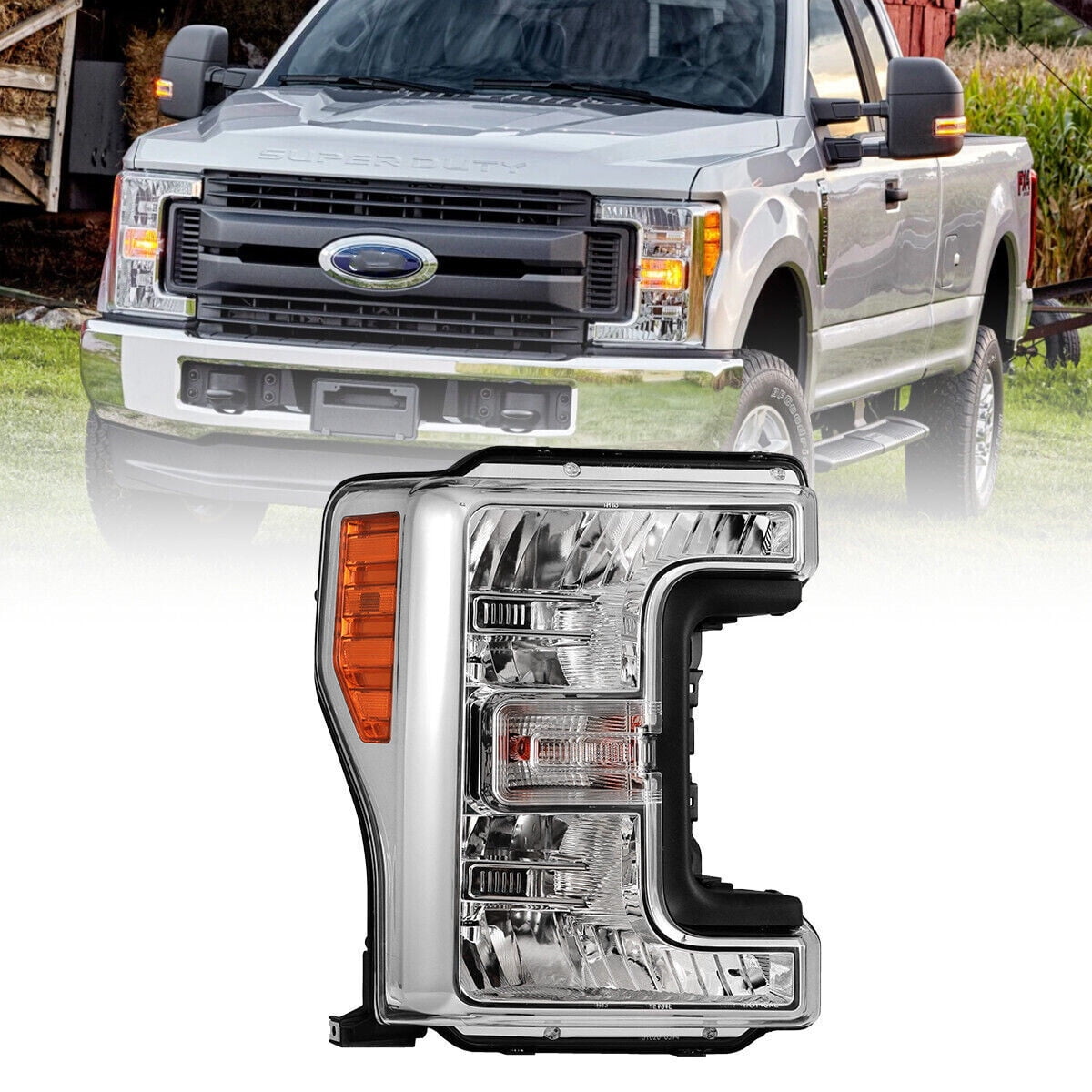 Passenger Side Headlight for 2017 2018 2019 Ford F250 F350 F450 F550 ...